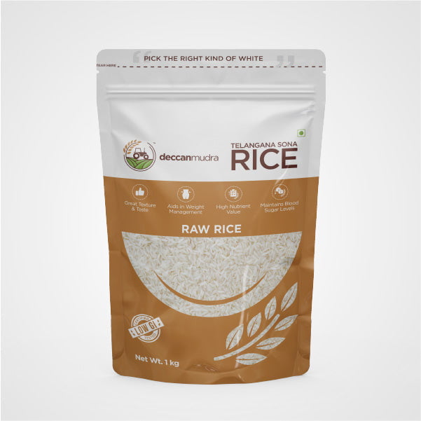 Low GI Raw Rice, just like sona masoori – deccanmudra