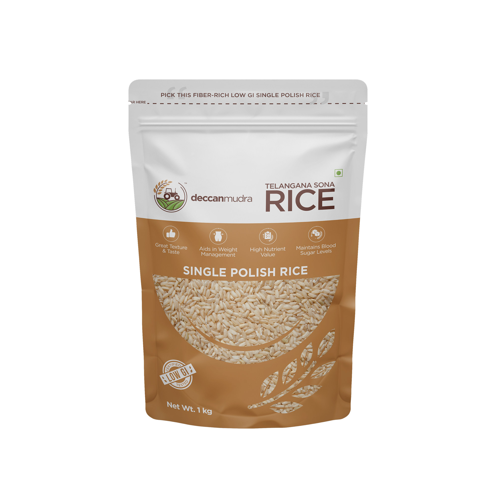 Low GI Single Polish Rice, high fiber – deccanmudra